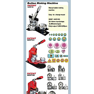 Asc365 3" 75mm Rubber Badge Button Parts for Maker Machine DIY