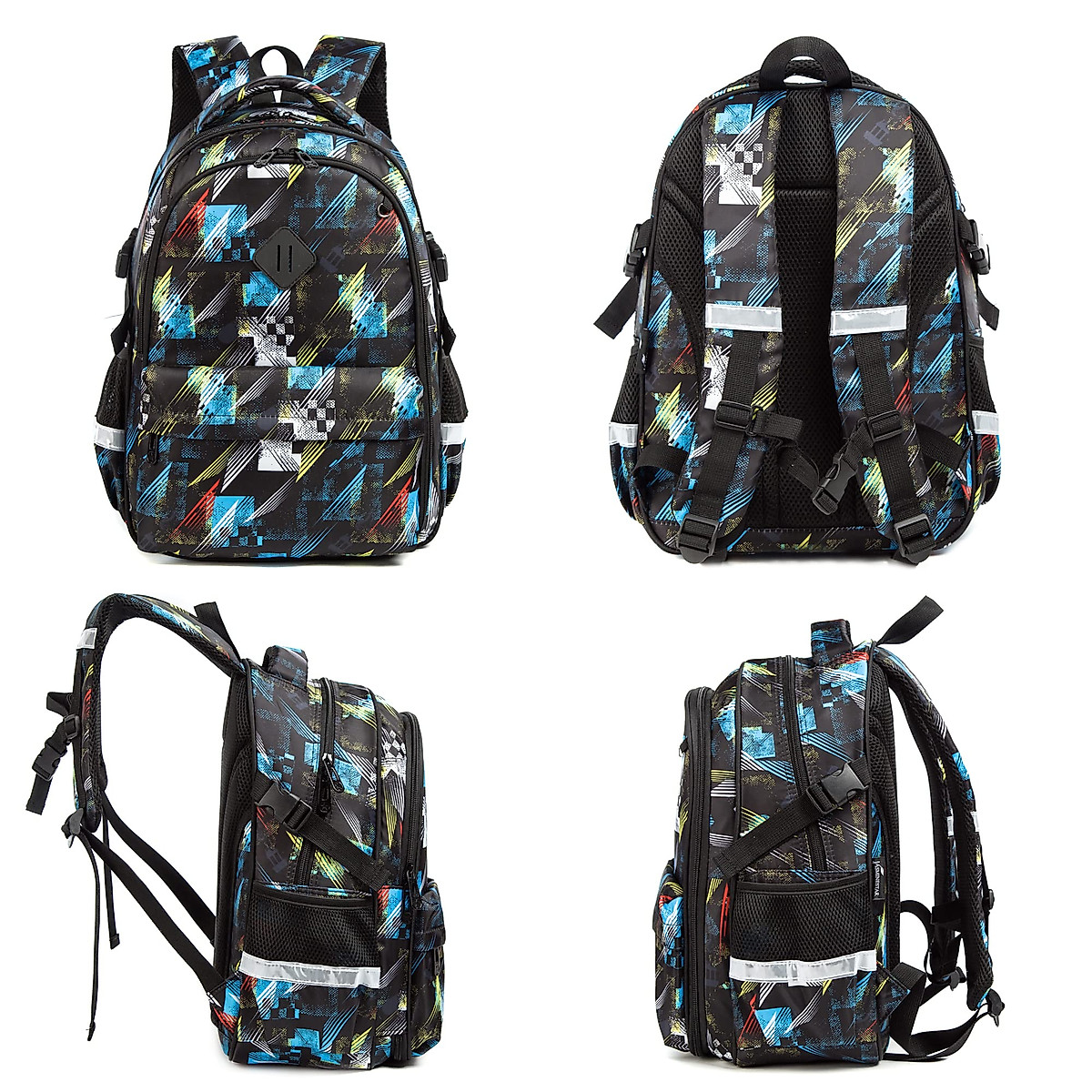 MOHCO Kids Backpack 16 in School Bookbag with Insulated Lunch Box Pencil Case Lightweight Student Bookbag for Girls and Boys