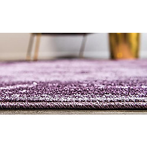 Unique Loom La Jolla Collection Farmhouse, Contemporary, Botanical, Traditional, Vintage Area Rug, 10 x 13 ft, Violet/Dark Purple