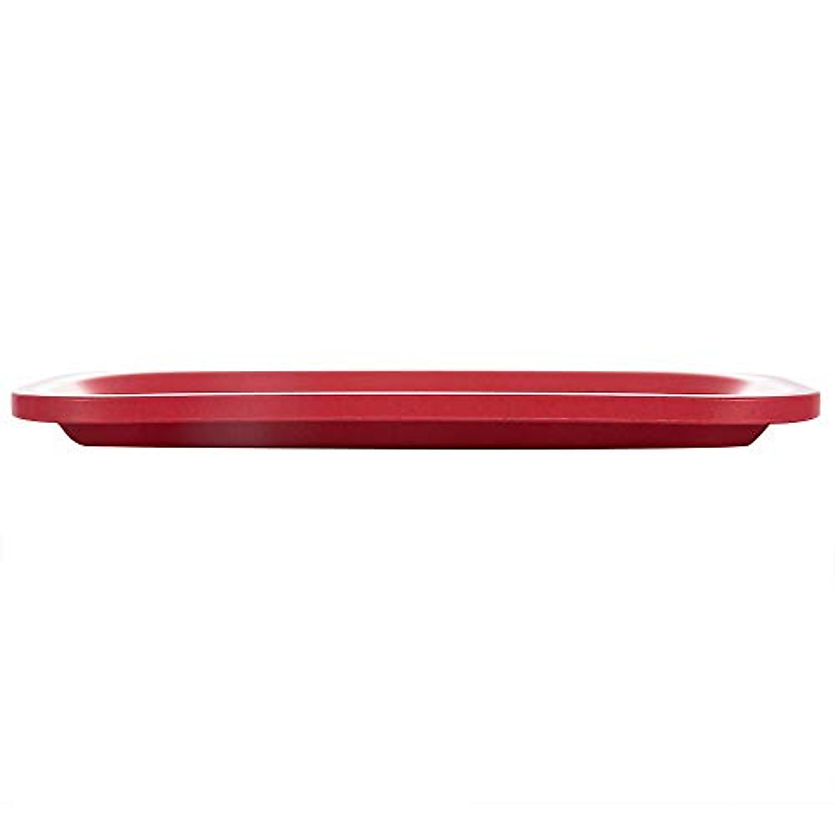 NeraNena Tray Plate 8.07" X 4.13" Rounded Smooth Edges (Red)