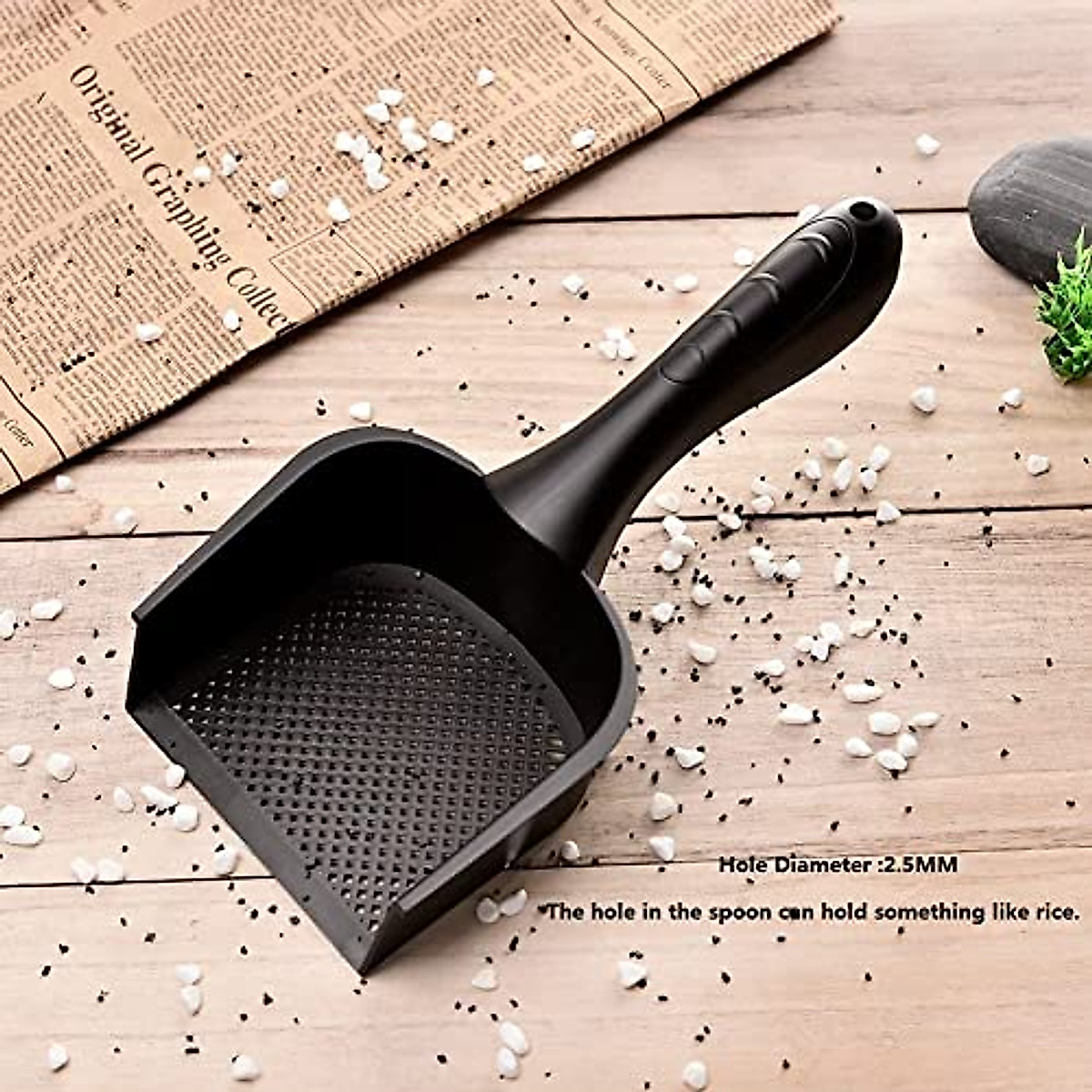 Hucholite Cat Litter Scoop Cat Fine Sand Scooper Pet Poo Shovel Kitty Pet Scoop Little Sifter Scoop Pet Shovel Scoop Pet Reptile Terrarium Bedding Litter Cleaner Scoop for Cat Tortoise SnakeA11