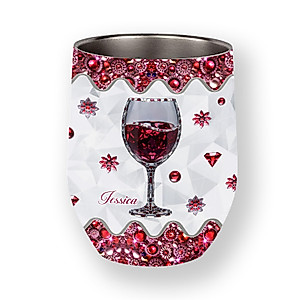 Middlepeace Just A Girl Who Loves Wine - Personalized Wine Tumbler, A Girl Lover Wine Stainless Steel