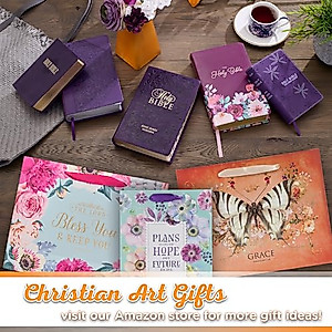 Christian Art Gifts Gift Bag/Tissue Paper Set Hope & A Future Jeremiah 29:11 Bible Verse, Purple/Teal, Medium