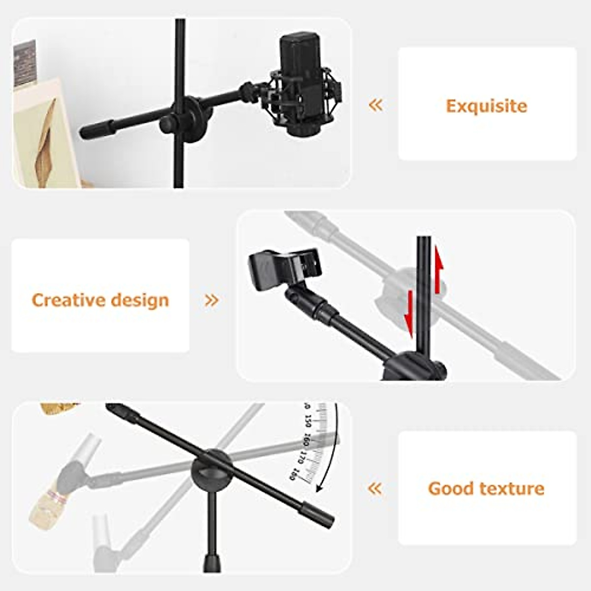 ERINGOGO 6 pcs camera desk mount wireless mic holder Multifunctional Buckles tabletop mic stand Mic Arm Clamps boom arm Photography Mic Stand Accessories sax mic clip Telephone tripod abs