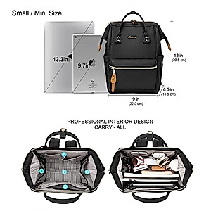LOVEVOOK Mini Backpack Purse for Women Small Backpack Bag for Teen Girls, Cute Fashion Daypack with USB Charging Port, Black