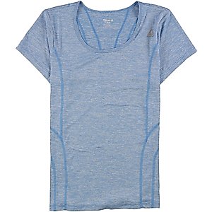 Reebok Womens Two Tone Basic T-Shirt, Blue, Large