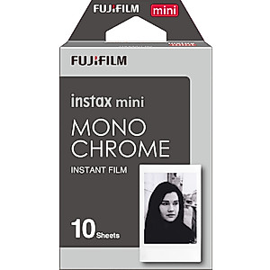Fujifilm Instax Mini Instant Film Twin Pack (White) & Instax Mini Contact Sheet Film - 10 Exposures & Instax Mini Monochrome Film - 10 Exposures