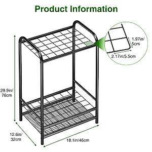 songsoso Metal Garden Tool Organizer - Yard Tool Organizer Up to 35 Long-Handled Tools - Heavy Duty Garden Tool Storage Yard Tool Holder for Brooms Rakes and Shovels in Garage Yard and Shed.