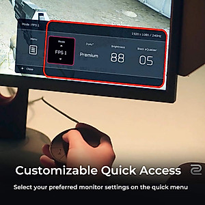 BenQ Zowie XL2540K 24.5 inch 240Hz Gaming Monitor | Smaller Base | Flexible Height & tilt Adjustment | XL Setting to Share | Customizable Quick Menu (Renewed)