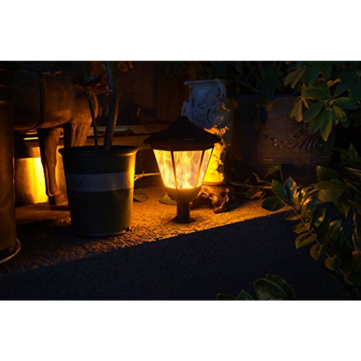 Lampat Solar Lights, Waterproof Flickering Flames Torches Lights Outdoor Landscape Decoration Lighting Dusk to Dawn Auto On/Off Security Torch Light for Garden Patio Deck Yard Driveway, 2 Pack