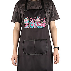 TOBGBE Lash Tech Gift Funny Lash Hustler Idea Apron With Pocket Lash Artist Gift Makeup Artist Gifts (Lash Hustler)