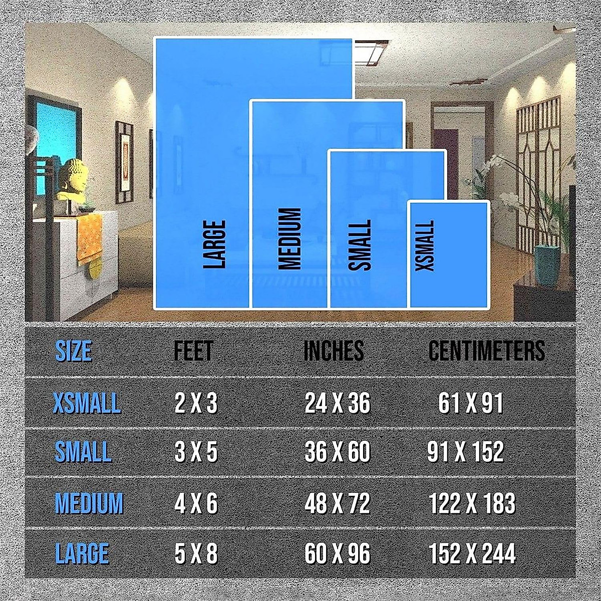 Owingus Design Chakra Rug, Yoga Carpet, Chakras Rugs Home Decor, Chakra Meditation Spiritual Yoga Print Area Rugs Floor Mat, Non-Slip Carpet for Living Room Bedroom Kitchen 96, 5x8 ft