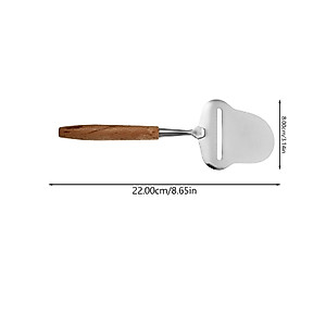 Cheese Slicer Stainless Steel Plane Cheese Knives Cheese Cutter Shaver Server with Wood Handle for Kitchen Cooking