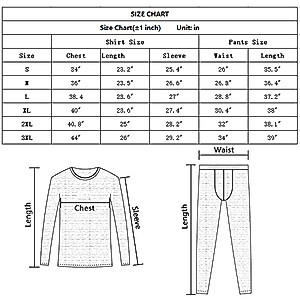 HEROBIKER Mens Thermal Underwear Set Skiing Winter Warm Base Layers Tight Long Johns Top & Bottom Set with Fleece Lined Black