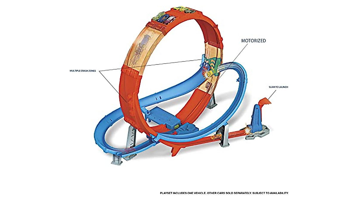 Hot Wheels Massive Loop Mayhem Toy Car Track Set