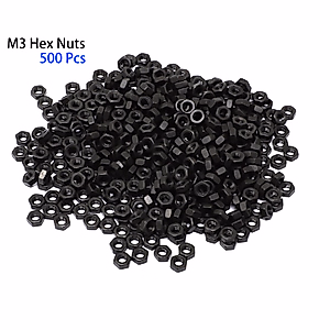 iexcell 1500 Pcs M3 x 4/6/8/10/12/16/20/25/30/35/40/45/50 Alloy Steel 12.9 Grade Hex Socket Head Cap Screws Bolts Nuts Washers Assortment Kit, Black Oxide Finish