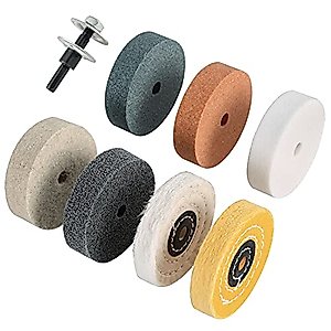 Amacupid Buffing Polishing Wheel Kits 3 inch, for Mini Bench Grinder、Electric Dril. Sharpening Knives Rust Removal Polishing.for Home DIY Grinding Polishing