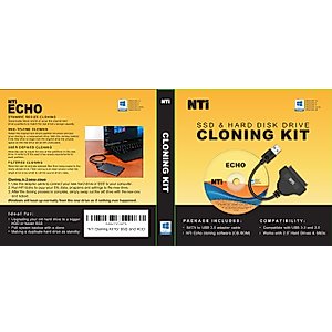 NTI Cloning Kit | New! Version 6 of NTI Cloning Software | Best for SSD and HDD Upgrades | Software via Download | SATA-to-USB Adapter Included for 2.5" SSD and HDD
