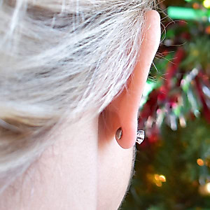 ComfyEarrings CZ 6mm LARGE Crystal Prong Stud Earrings With Comfortable Flat Backs