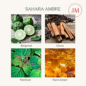 LA JOLIE MUSE Amber Candle, Scented Candles for Home, Large 2-Wick Soy Candles, Candle Gifts for Women & Men, Luxury Jar Candles, 60 Hours Long Burning, Sahara Ambre, 12oz