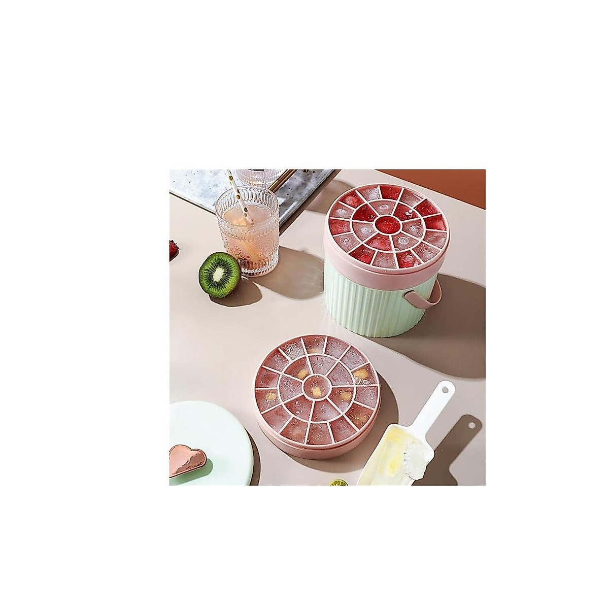 Ice Buckets Household Ice Bucket Ice Mold with Cover Freezing Drinks Cooling Ice Bucket for Wine, Champagne Bottles, Beer Bottles Barware