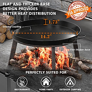 GRISUN Paella Pan 16 inches | Enameled Paella Pan for 8 Servings | Nonstick Pan for Authentic Spanish Dishes | Enameled Skillet Ideal for Restaurants and Home Cooking