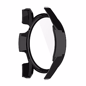 AISPORTS 2 Pack Bumper Case Compatible for Huawei Watch GT 3 46mm Screen Protector, Hard PC Case HD Clear Tempered Glass Film Anti-Scratch Full Coverage Protective Case Cover for Huawei Watch GT3 46mm