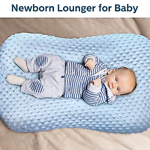 4 Pcs Baby Lounger Cover Removable Slipcover for Newborn Lounger Soft Minky Dot Baby Lounger Cover Babynest Cover for Boys and Girls, 29 x 17 x 4 Inch