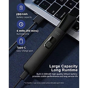 Ear and Nose Hair Trimmer Clipper Professional Painless Eyebrow & Facial Hair Trimmer for Men Women, Battery-Operated Trimmer