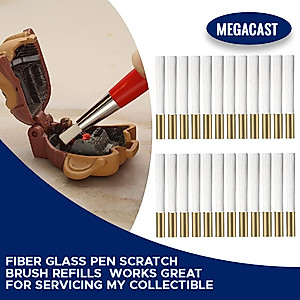 Scratch Brush Refills, Fiberglass Metal Finishing Polishing Sanding Tool for Jewelry Making 24 Pack
