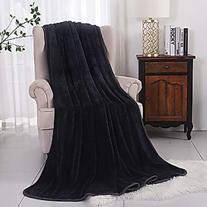 Hokly Soft Blanket Twin Size for All Season Warm Fuzzy Throw Blankets for The Bed Sofa Thermal Lightweight 350GSM Dark Grey 66"*90"