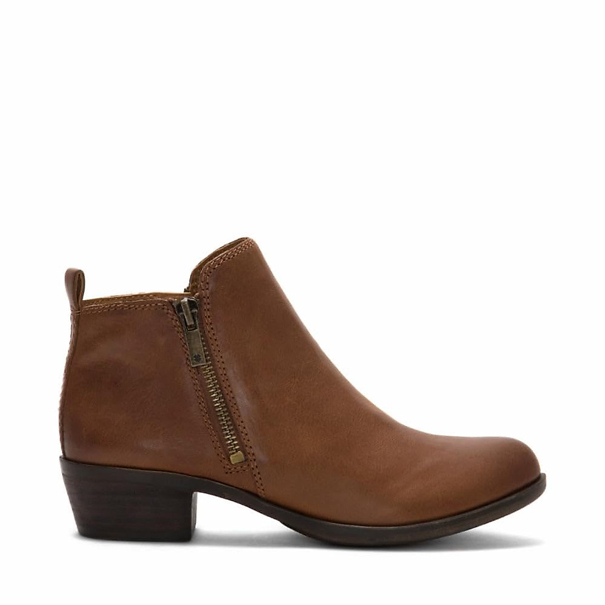 Lucky Brand Women's Basel Ankle Bootie, Toffee, 10 Wide