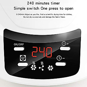 MINIKID Portable Clothes Dryer Laundry Dryer Machine, Electric Portable Clothes Dryer Compact Dryer Automatic Working Mode for Small Living Spaces, Apartment Houses, dorms (White)