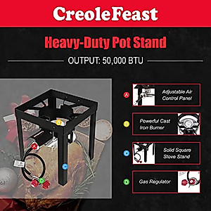 CreoleFeast TFS3010 Propane 30 Qt. Turkey and 10 Qt. Fish Fryer Boiler Steamer Set, 50,000 BTU Burner, Ideal for Outdoor Cooking