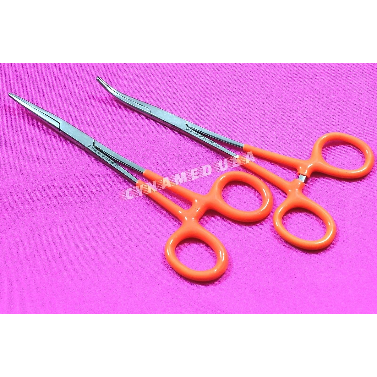 German Stainless 6.25" Pean Locking Hemostat Forceps (Straight + Curved) Cynamed Brand …