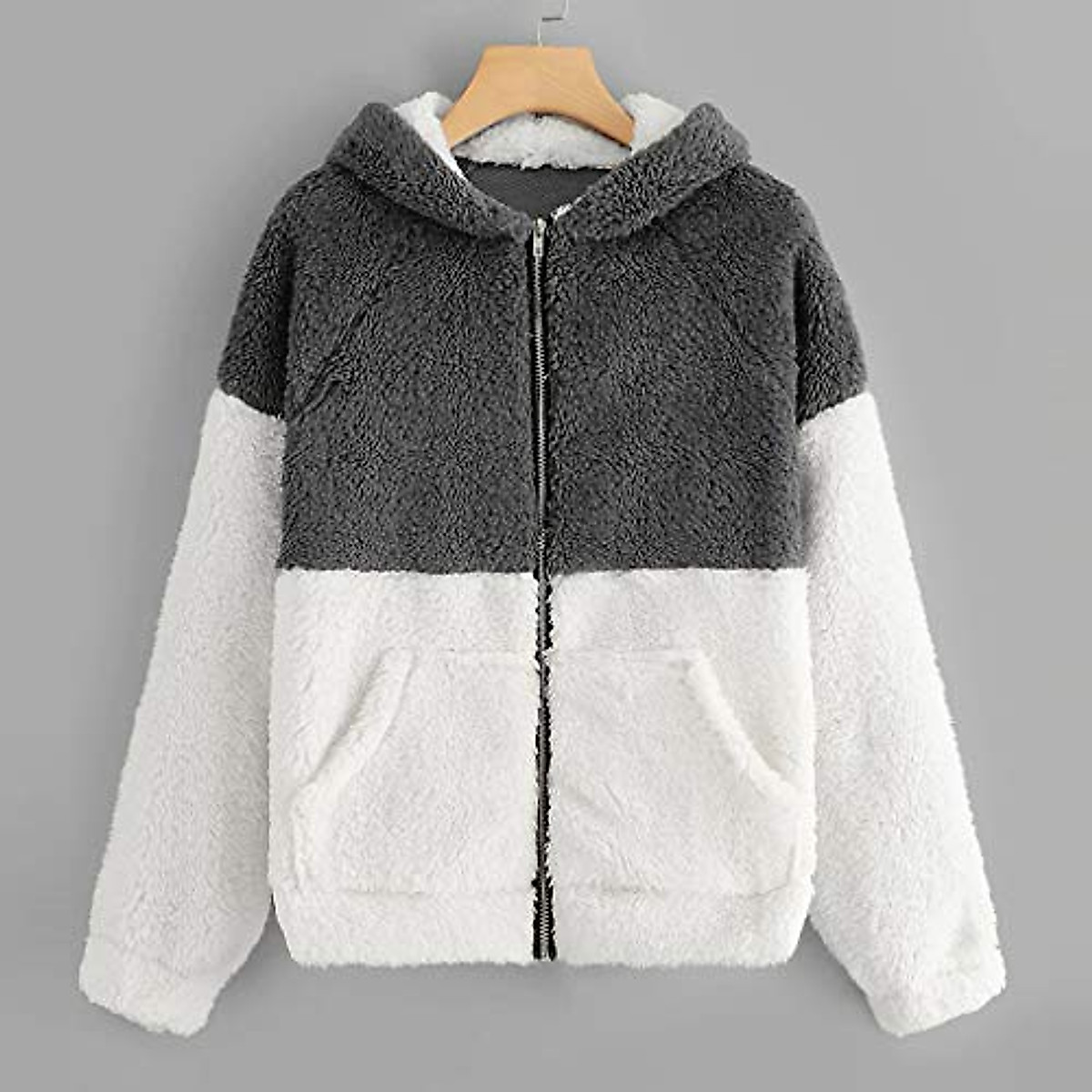 Women Full Zipper Hooded Sweatshirt Winter Hoodies Coat Fleece Hooded Pullover With Pocket Warm Hooded Jacket