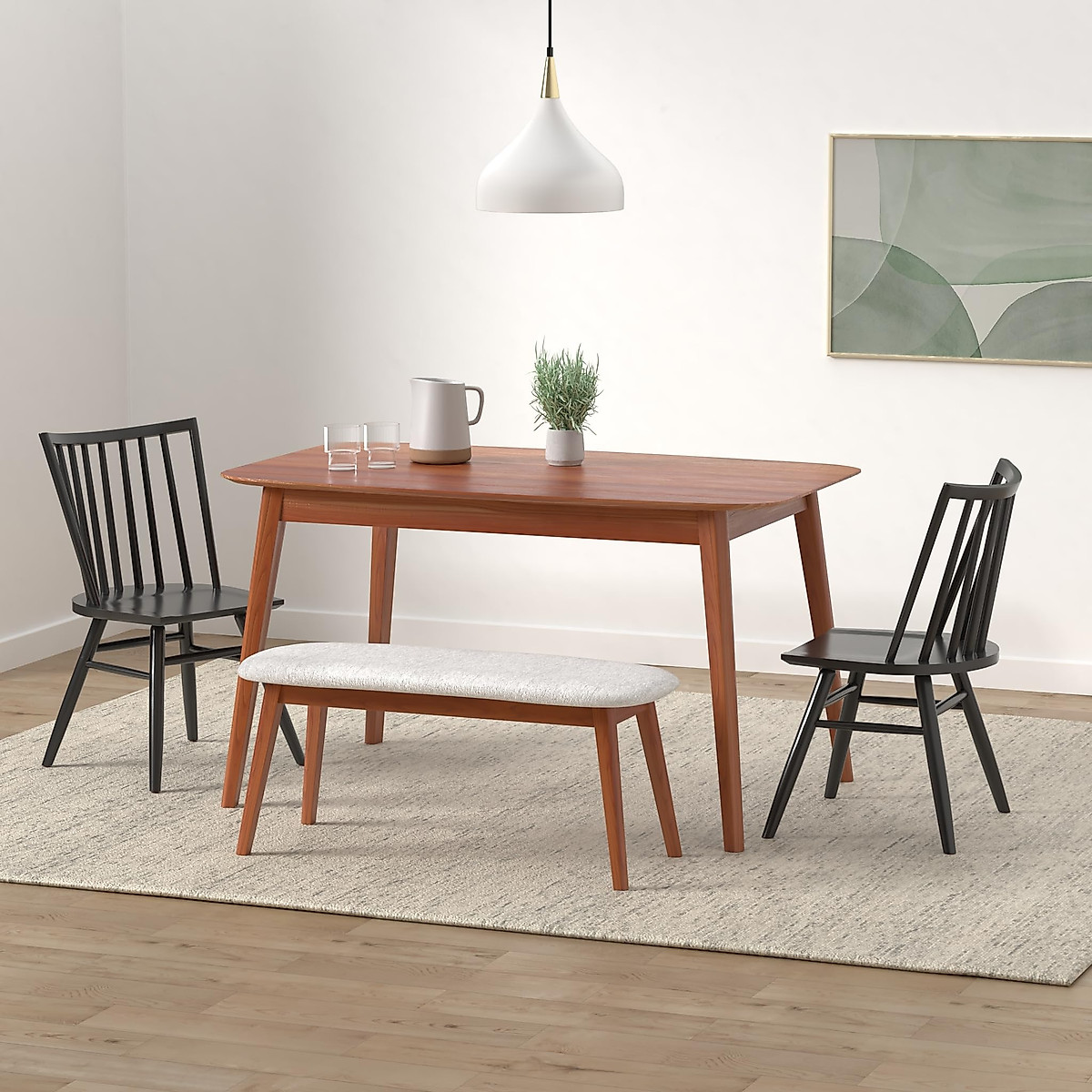 POLY & BARK Talia Dining Chair, Ash Wood, Black