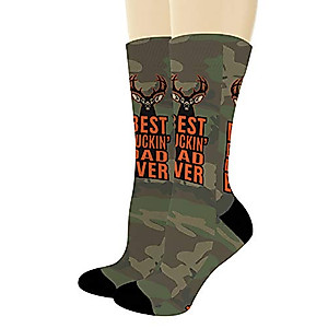 ThisWear Dad Birthday Gifts Best Dad Socks Dad Novelty Socks Fathers Day Present 1-Pair Novelty Crew Socks