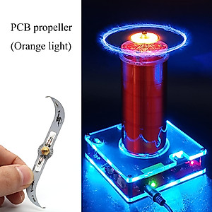 JZENT Bluetooth Music Tesla Coil PLLSSTC Desktop Toy Plasma Loudspeaker Arc Generator Wireless Transmission Teaching Demonstration Experiment Model JE-13