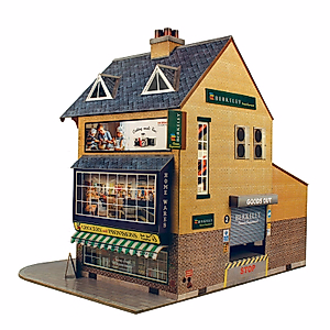 The CityBuilder Corner SUPERMART Cardboard Model Making Kit - O Scale Model Railroad Building