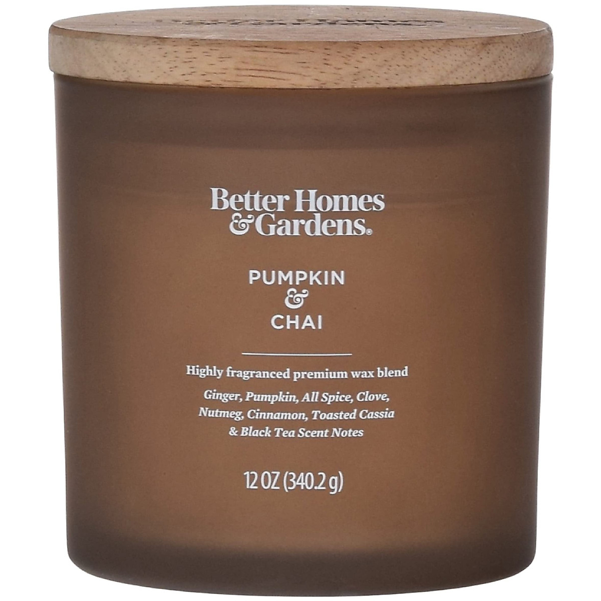 Better Homes and Gardens 12oz Scented Candle, Pumpkin and Chai 2-Pack