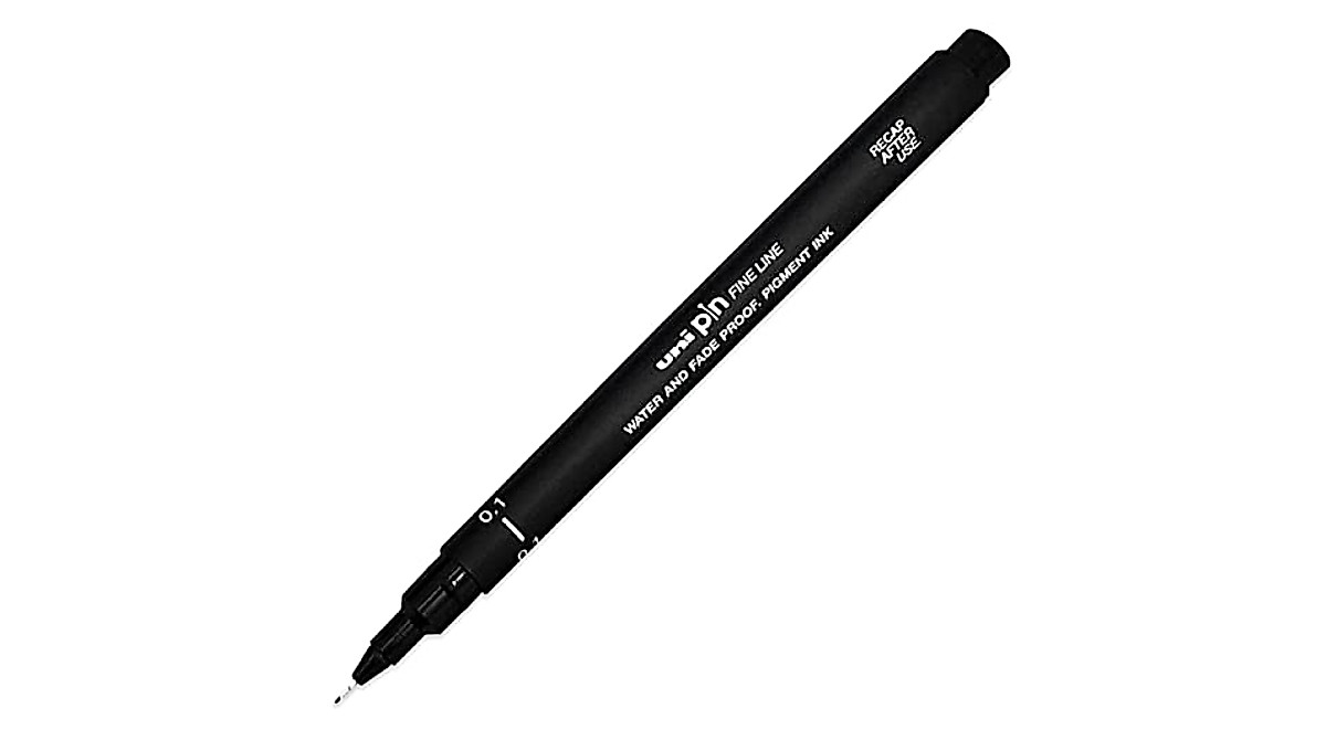 Uni Pin Fineliner Drawing Pen Set - 9 Black Grades