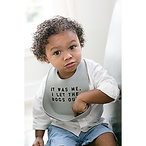 BELLA TUNNO Wonder Bib - Adjustable Silicone Baby Bibs for Girls & Boys, Durable and Waterproof BPA Free Silicone, Dogs Out