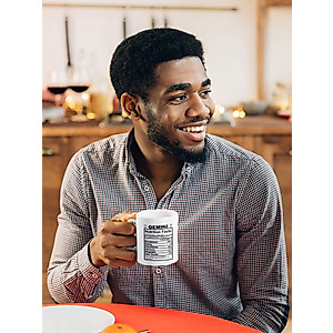 Gemini Nutrition Facts Coffee Mug Funny Motivation Inspiration 11-ounce White Ceramic Novelty Cup CMP00136