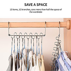 Ismeally Metal Clothes Magic Hangers Closet Wardrobe Space Saving Hangers Organizer Cascading Hangers (5Pcs)