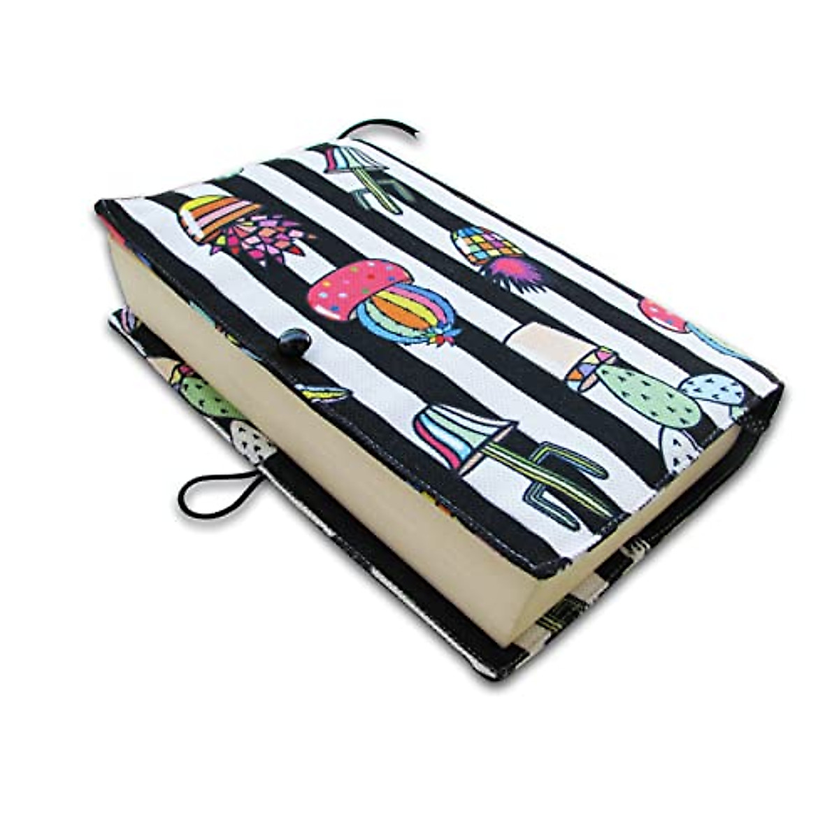 Book Sleeve Cover , Cute Cacti Pattern - Fabric Novel for Adult Books Cover for Paperback , Washable Book Protector , Padded Case for Novel 5.5 x 8.2 x 1.6