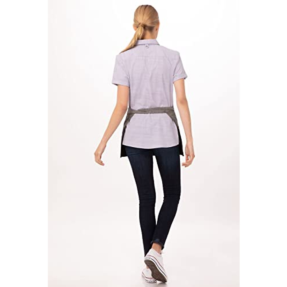 Chef Works Unisex Manhattan Waitress Apron, Black, One Size