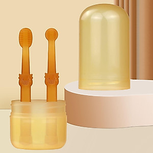 ANLV Pet Teeth Cleaning Brush 1 Set Pet Toothbrush Cats Dogs Teeth Cleaning Brush Soft Silicone with Storage Box Pet Supplies Sets