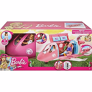 Barbie Dreamplane Transforming Playset with Doll and 15+ Travel-Themed Pieces