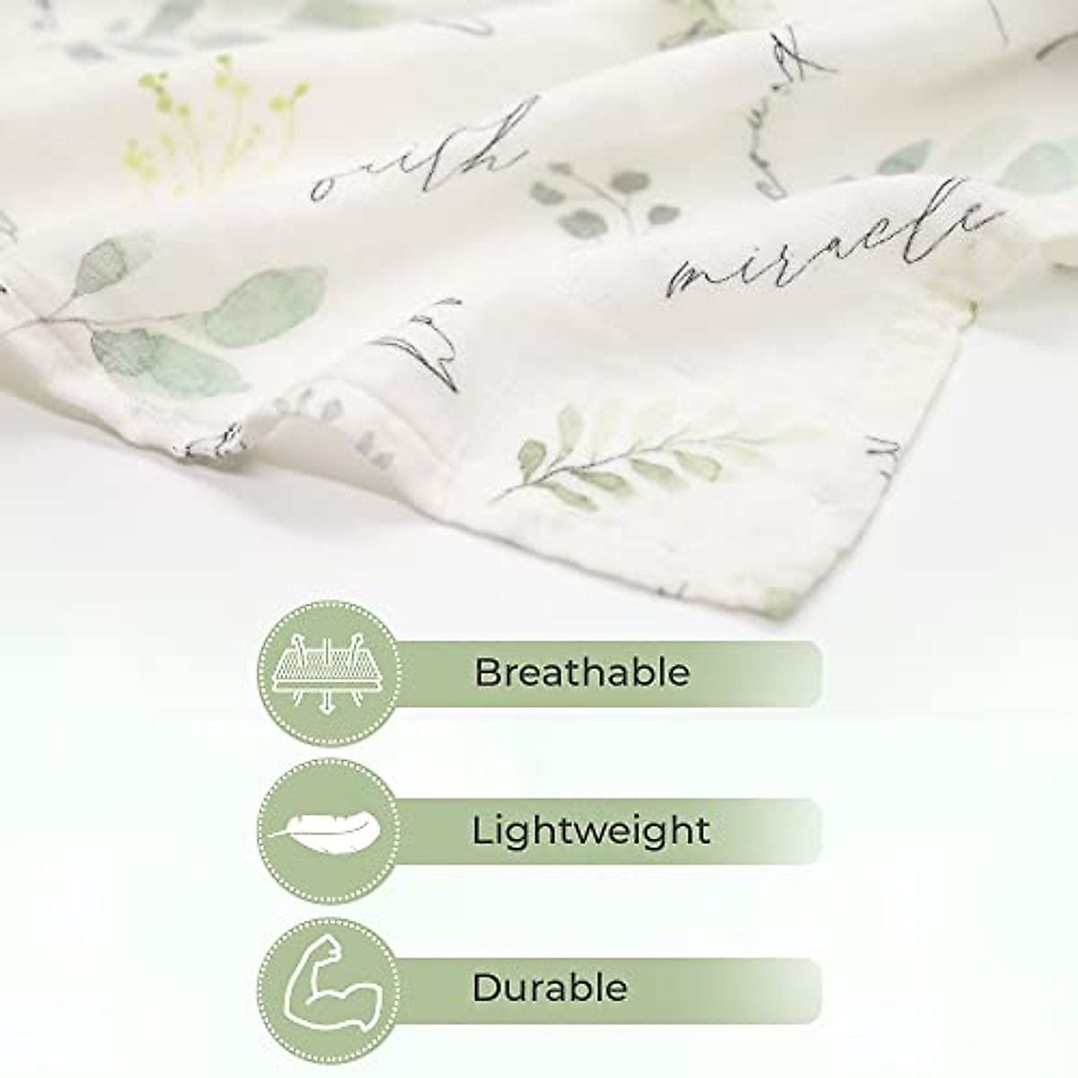 Mila Preemie Boutique Preemie Swaddle (35” x 35”) - Bamboo & Cotton Muslin Swaddle Blanket - Soft Preemie Swaddle Blanket - Neutral Preemie Swaddle Wrap for Small Newborn - Great Gift for Moms